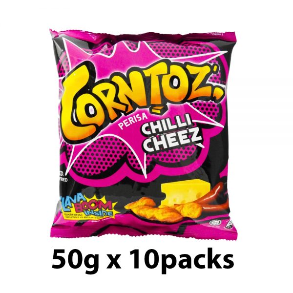 Corntoz Snack – Chilli Cheez 50g x 10’s – Bestime Global Sdn Bhd